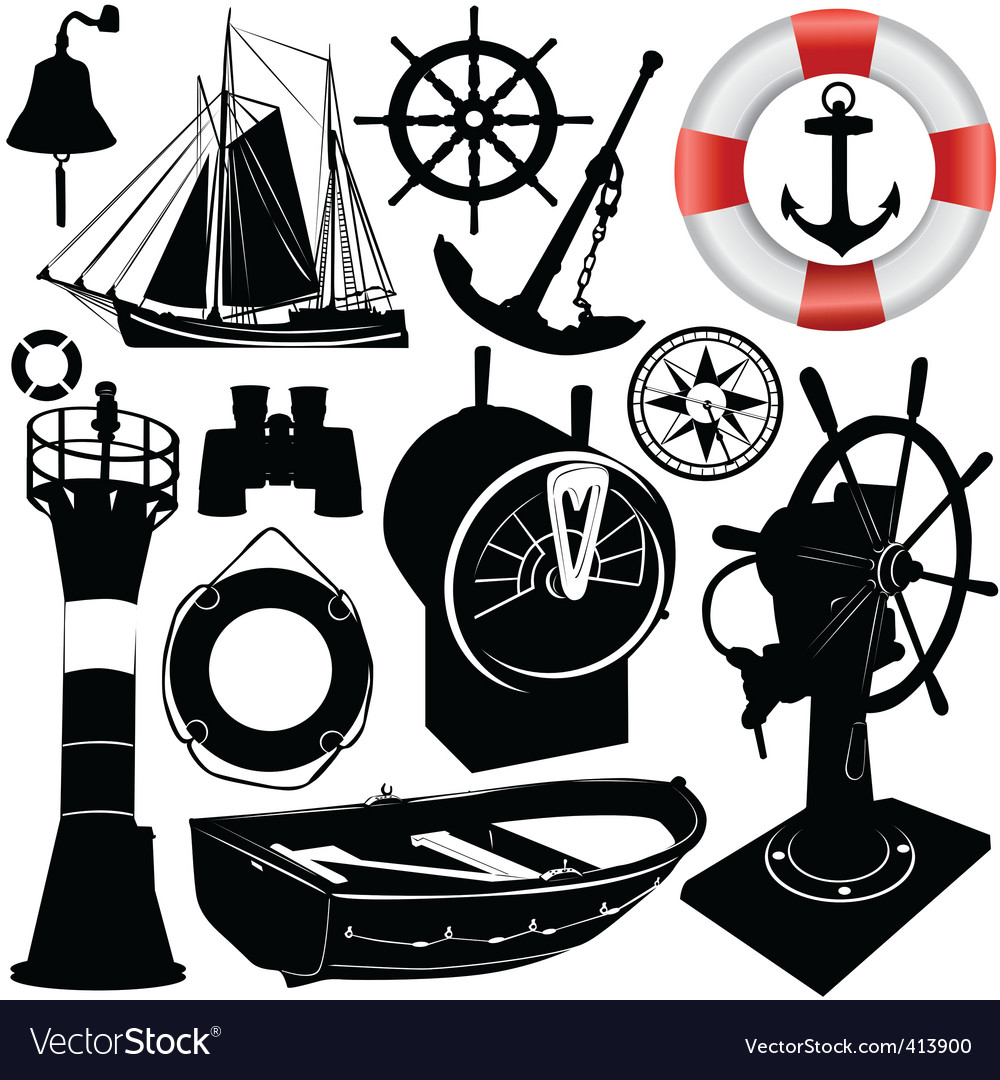 Sailing objects Royalty Free Vector Image - VectorStock