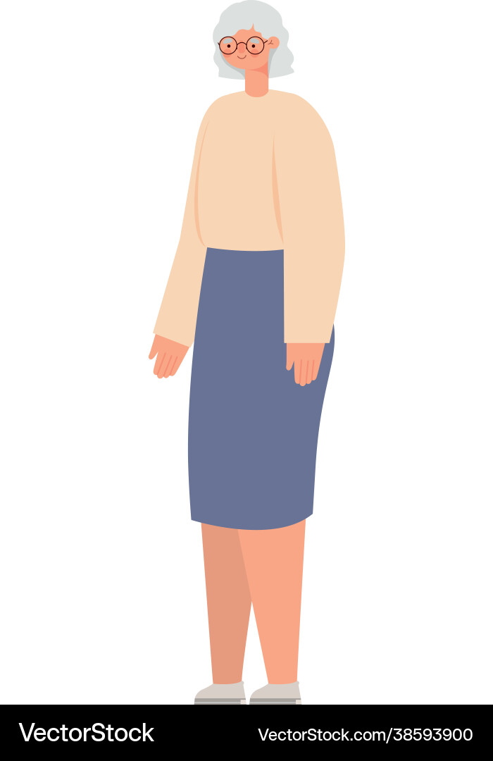 Smiling grandma Royalty Free Vector Image - VectorStock