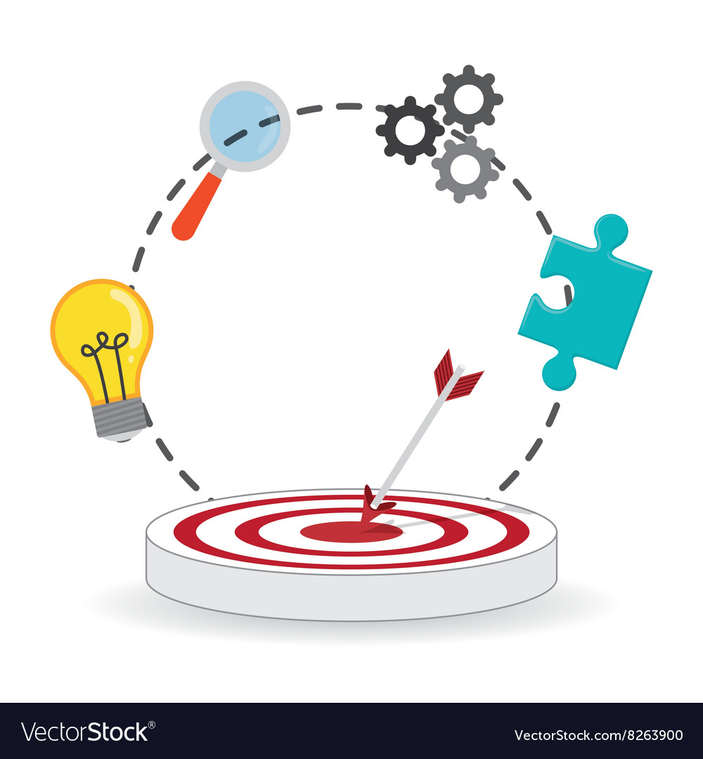 Solution icon design Royalty Free Vector Image