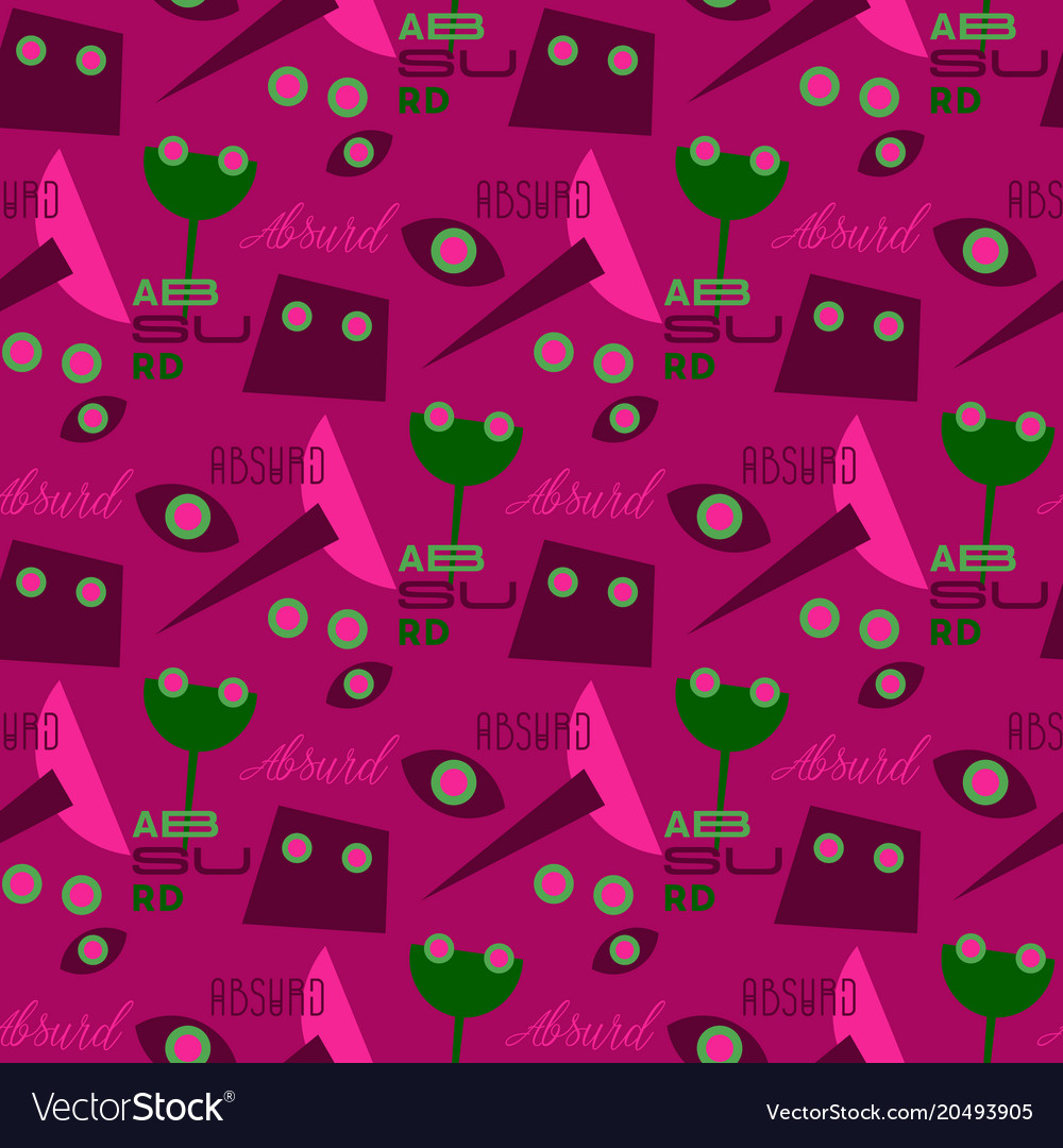Absurd concept seamless pattern Royalty Free Vector Image