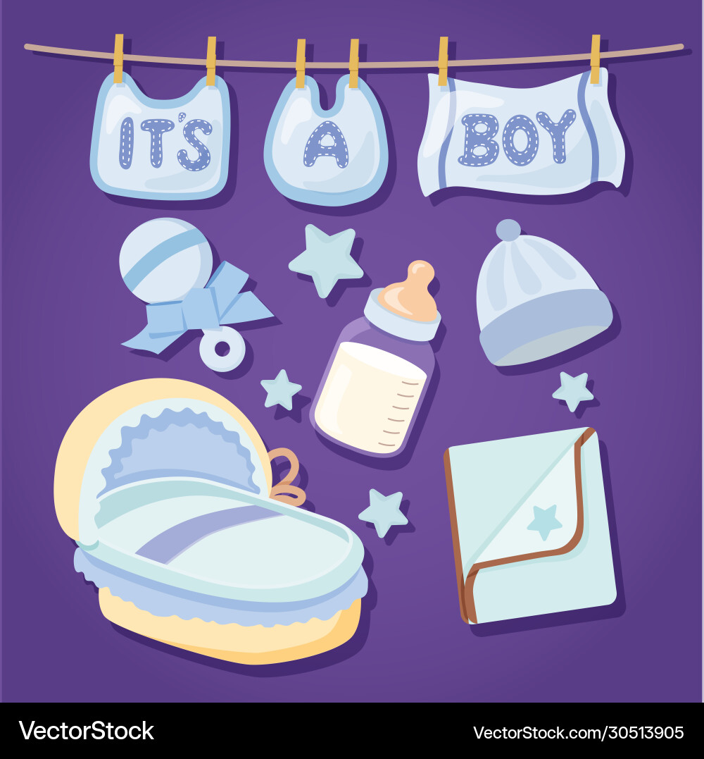 Cute baboy doodles Royalty Free Vector Image - VectorStock