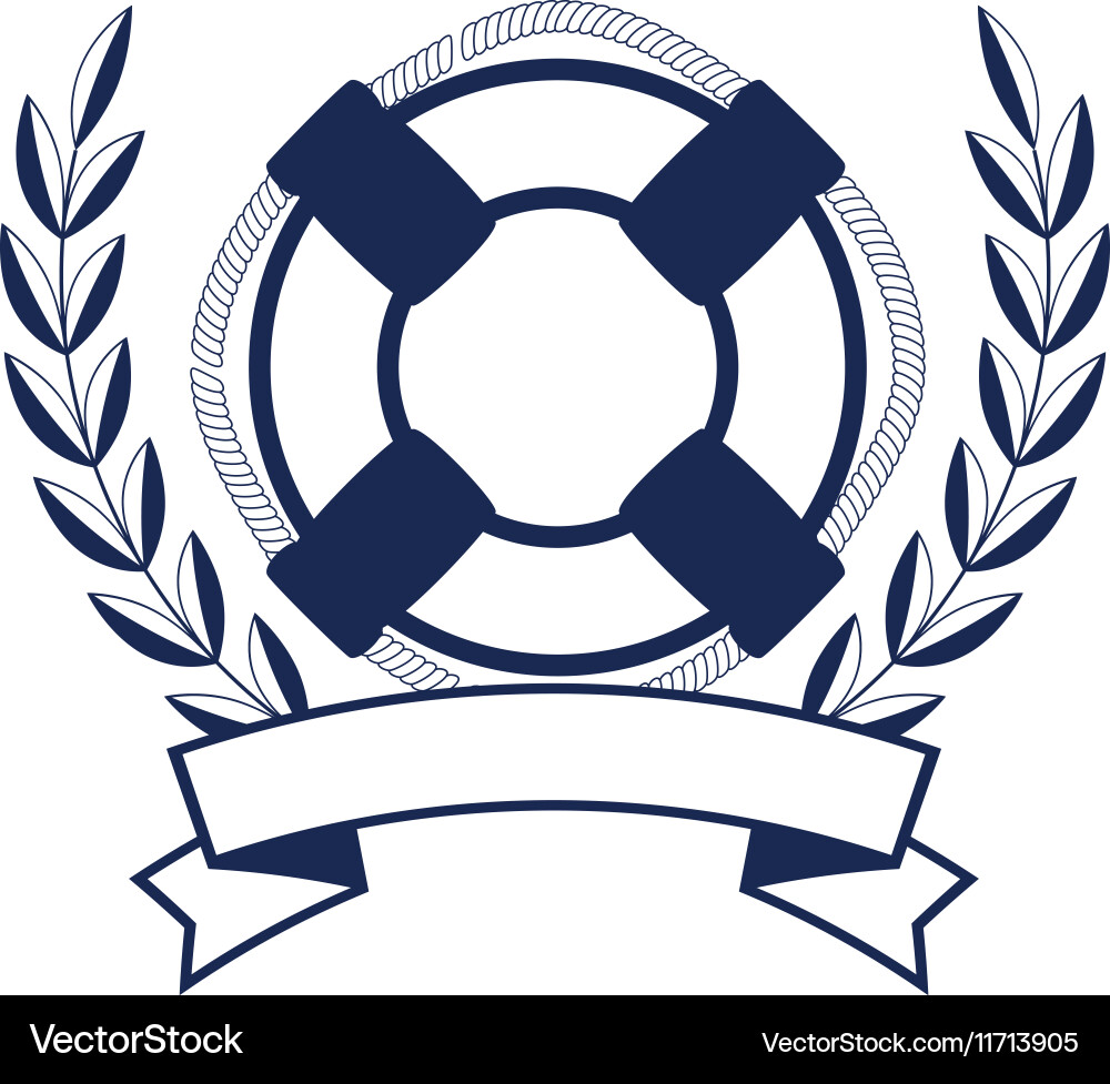 Float ship maritime frame Royalty Free Vector Image