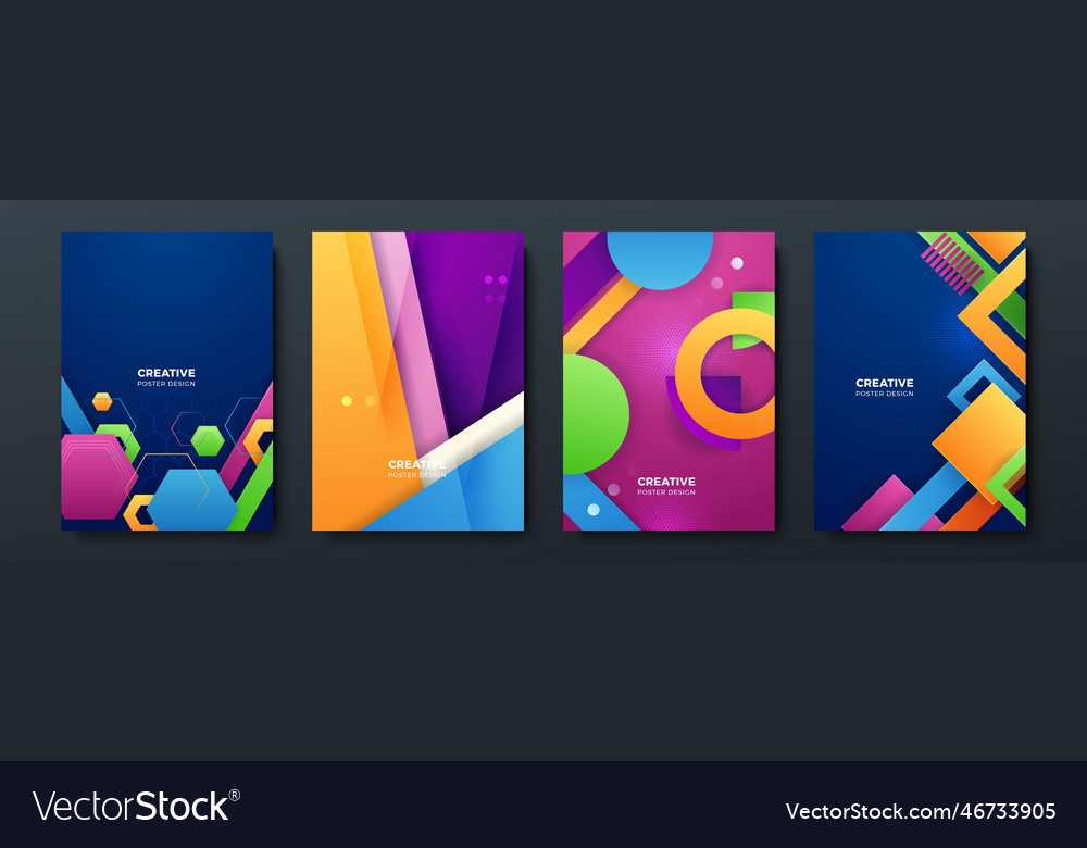 Gradient flowing geometric pattern background Vector Image