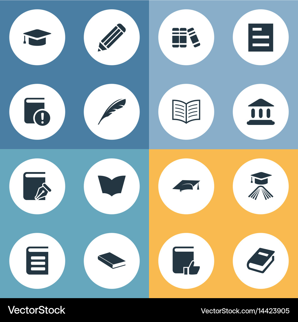 Set of simple reading icons Royalty Free Vector Image