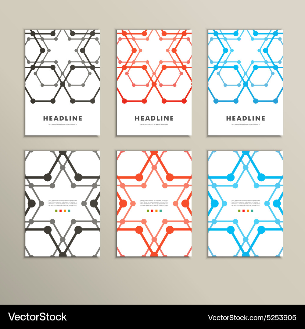 Set of stylish modern line textures Royalty Free Vector