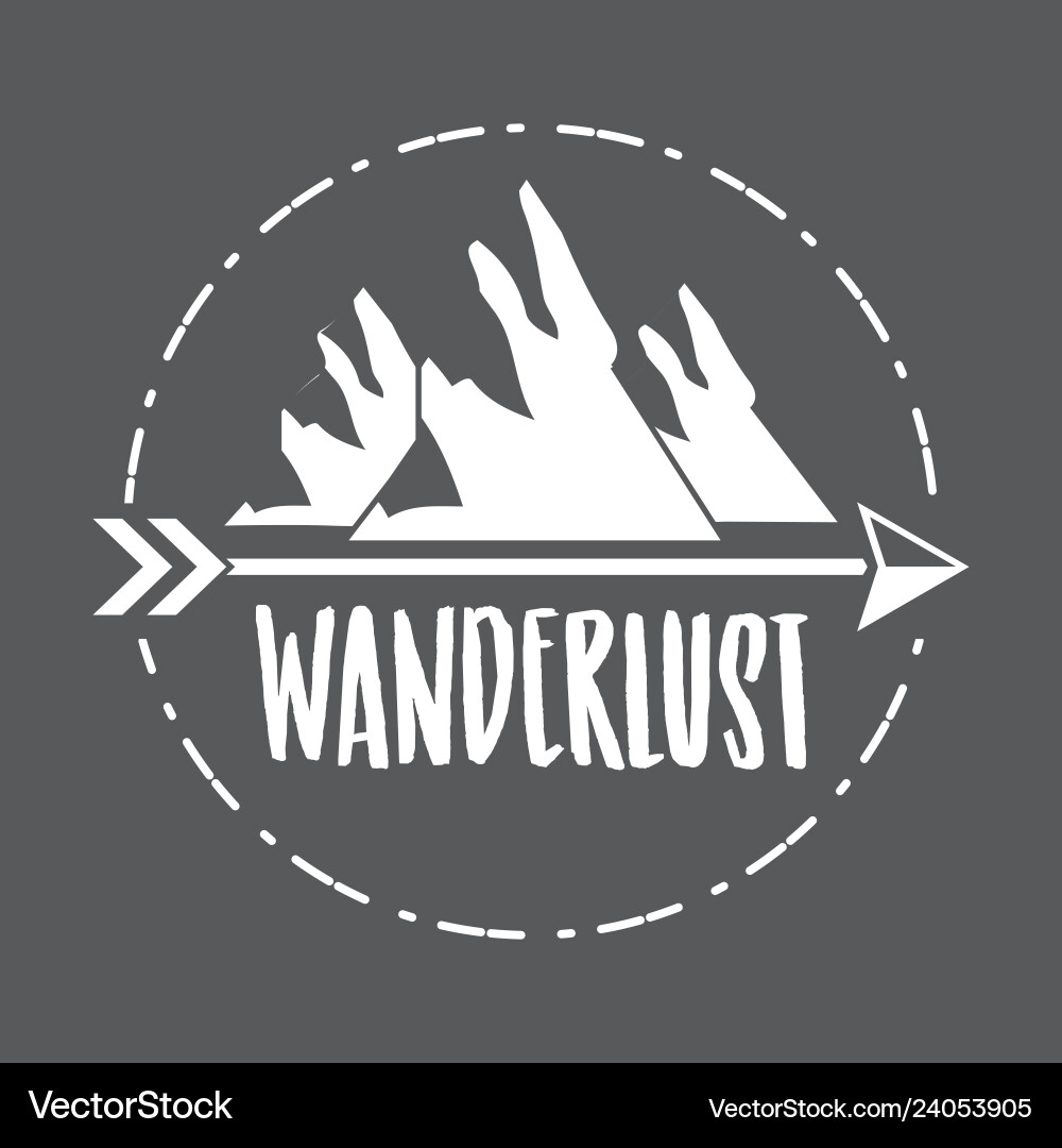 Wanderlust landscape design Royalty Free Vector Image