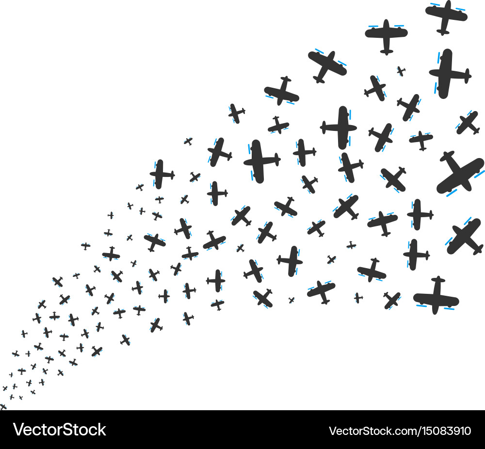 Aircraft source stream Royalty Free Vector Image