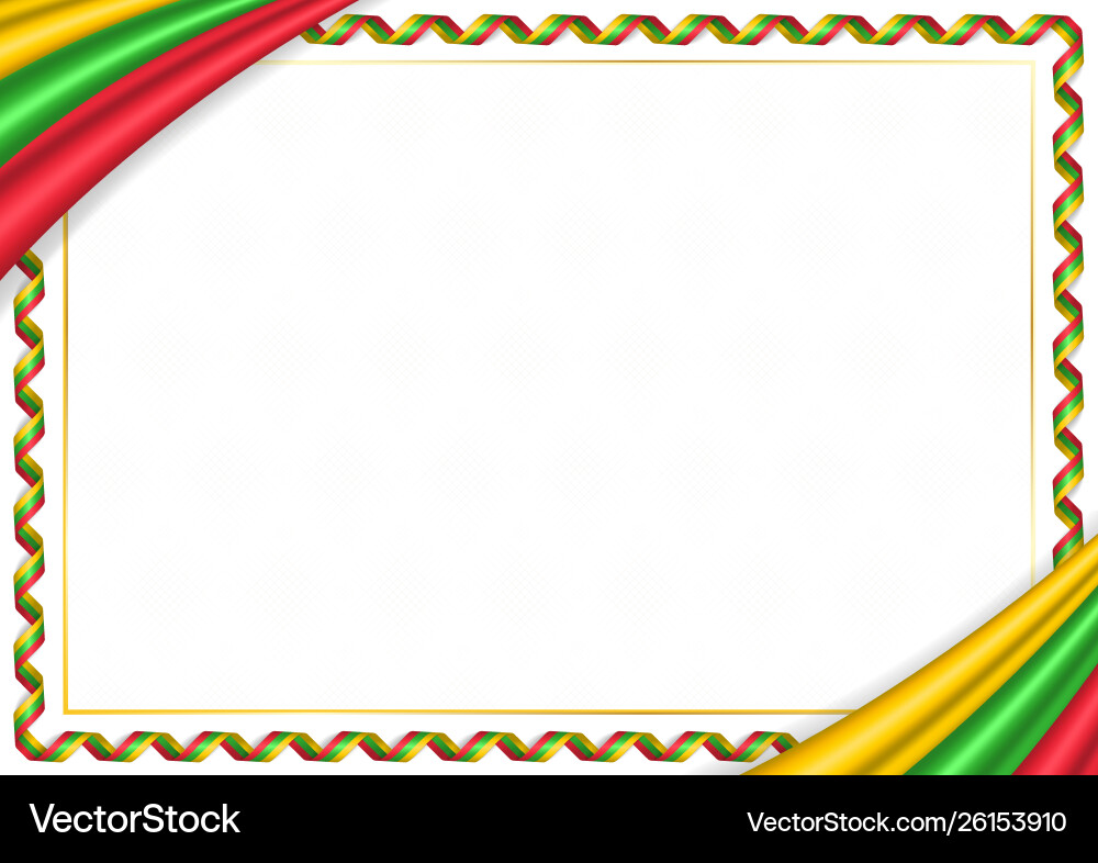 Border made with myanmar national colors Vector Image