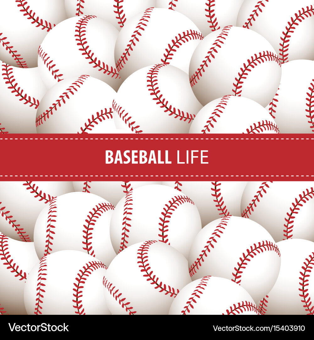 Bright baseball background Royalty Free Vector Image