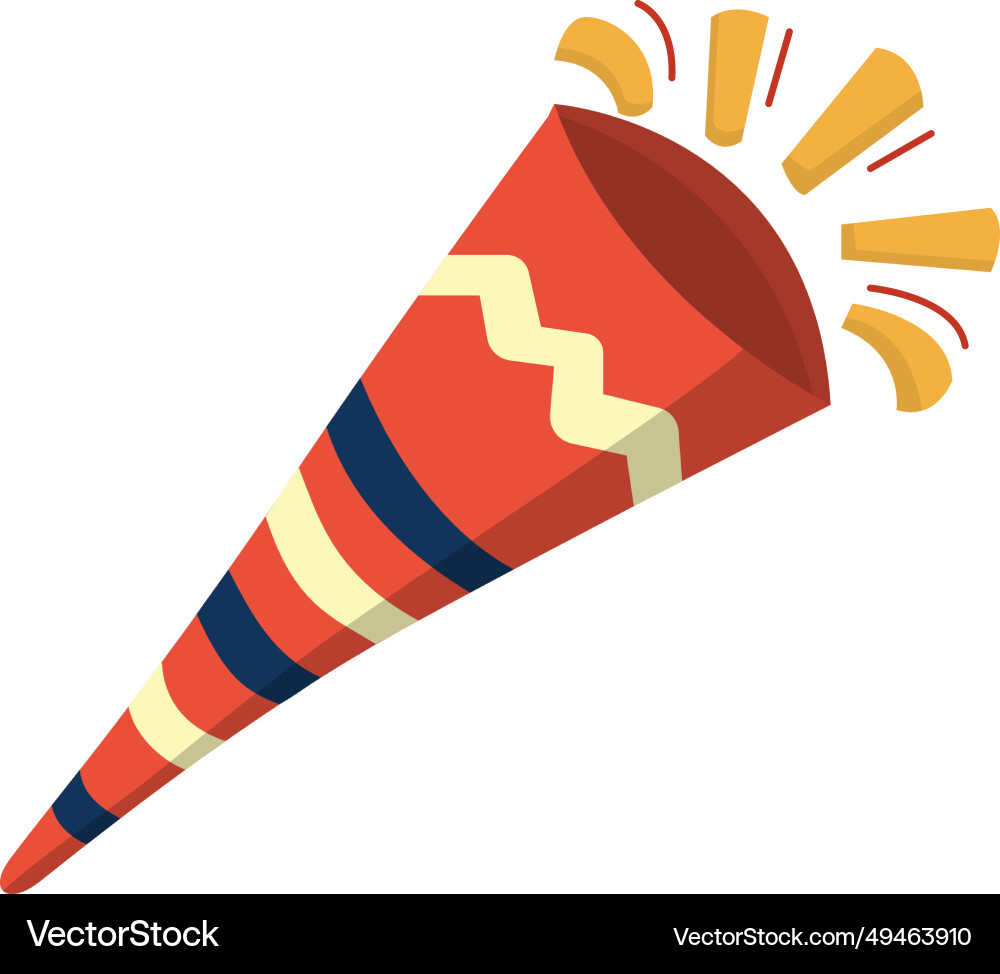 Confetti trumpet icon logo design template Vector Image