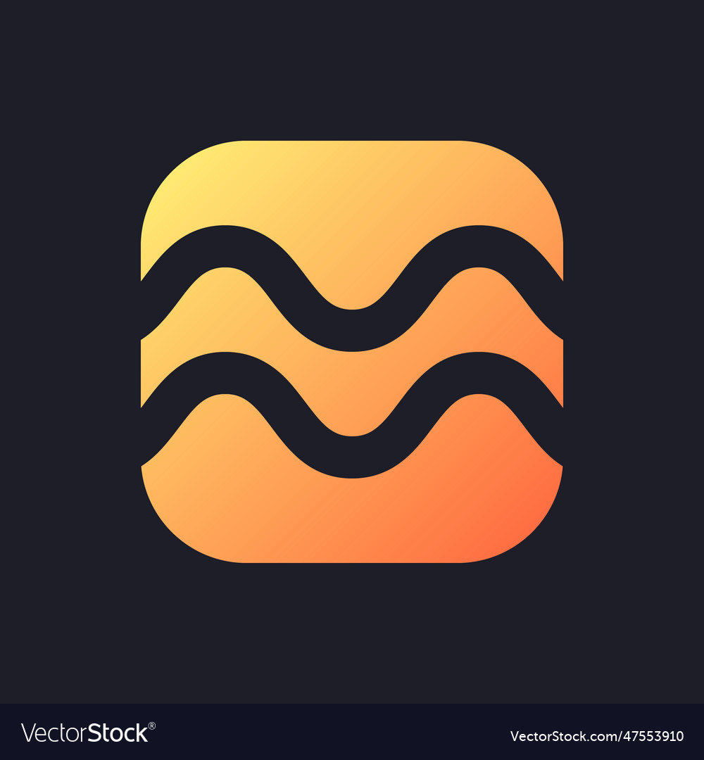 Float animation orange solid gradient ui icon Vector Image