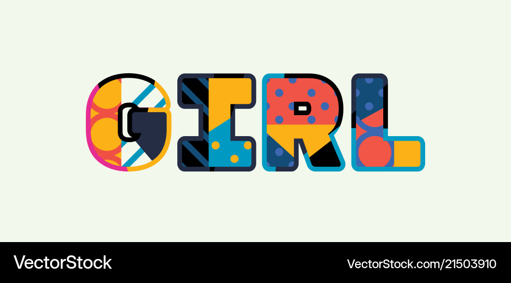 Girl concept word art Royalty Free Vector Image