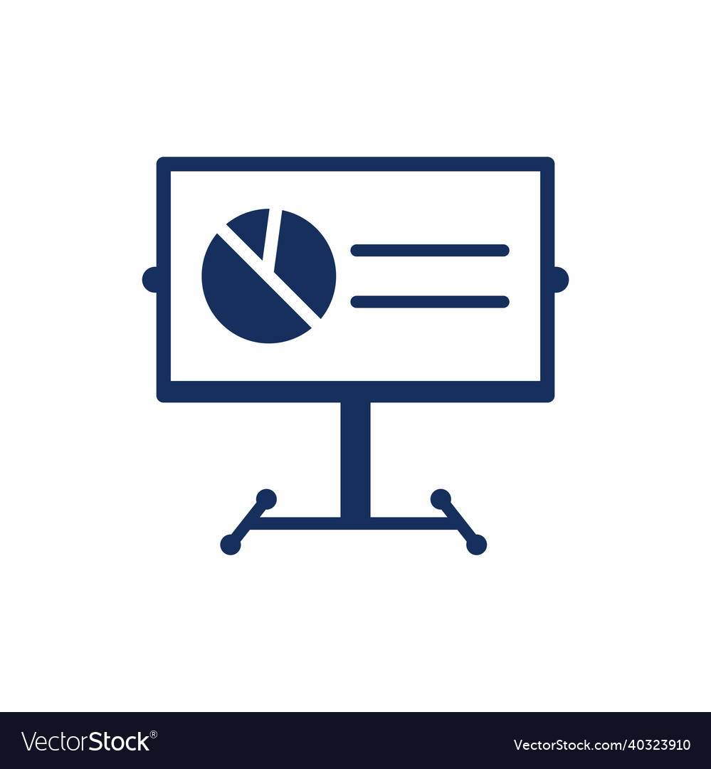 Graphical presentation icon Royalty Free Vector Image