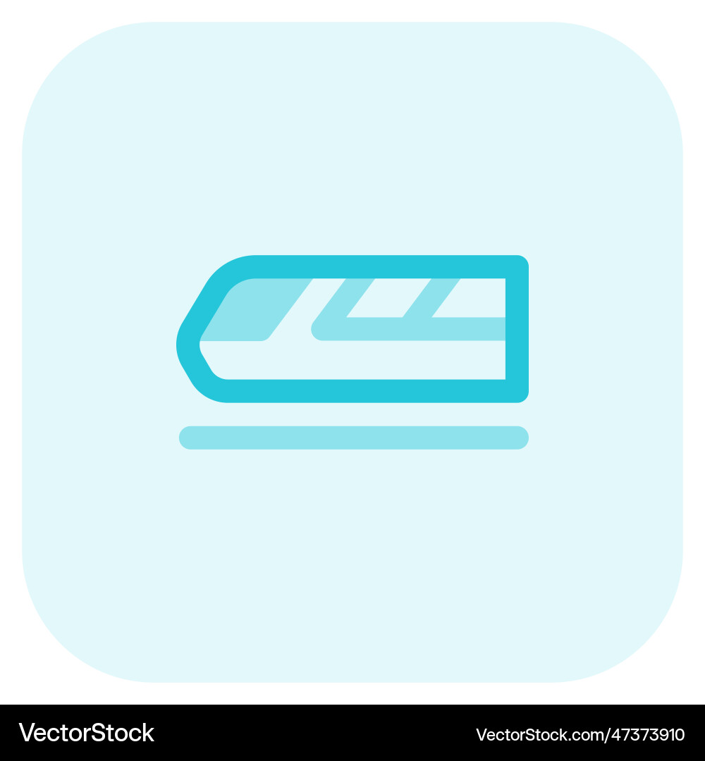 High speed intercity on railway track Royalty Free Vector