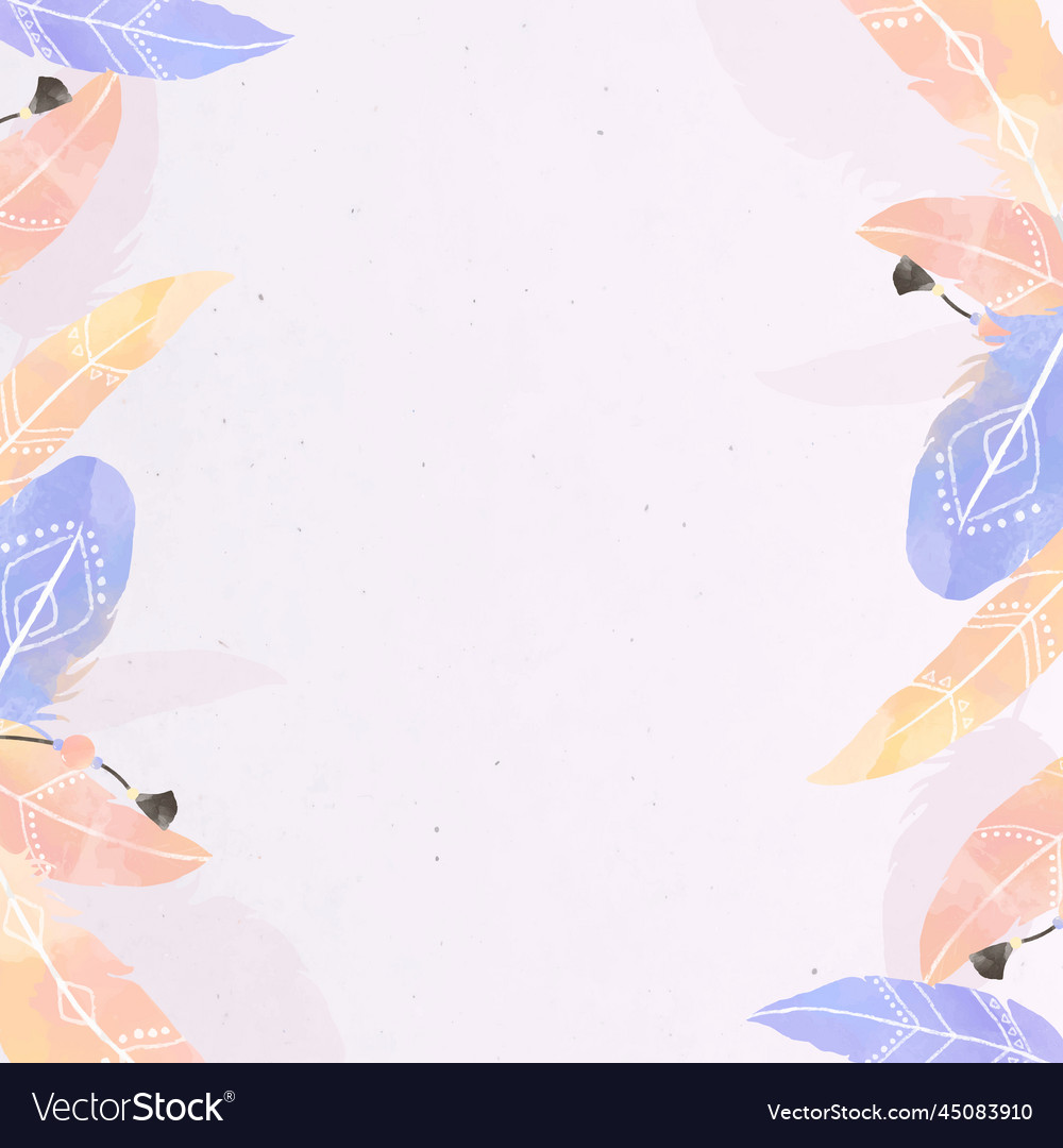 Rectangular bohemian style border Royalty Free Vector Image