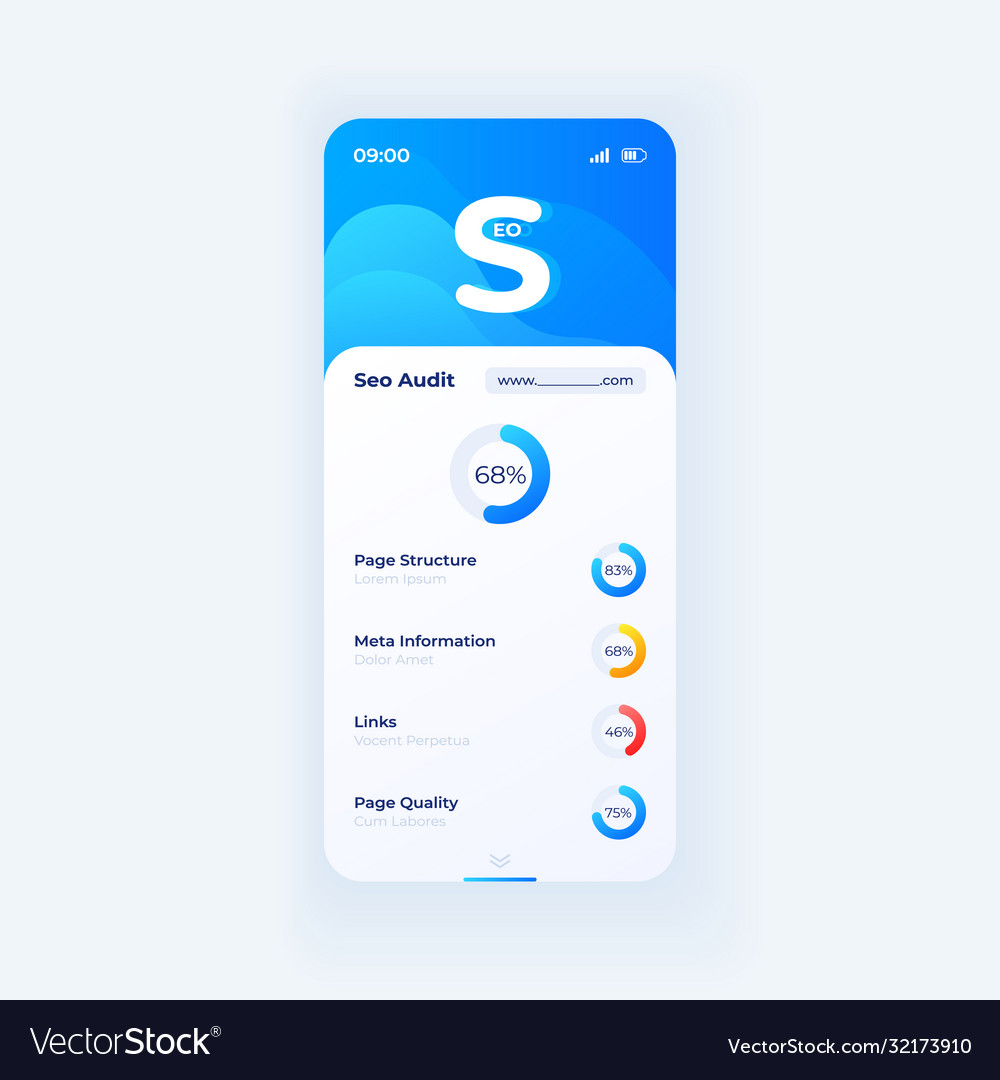 Search engine optimization smartphone interface Vector Image