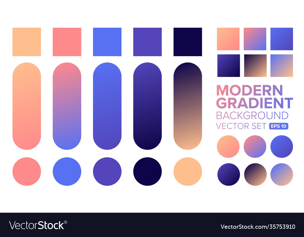 Set gradient 04 Royalty Free Vector Image - VectorStock