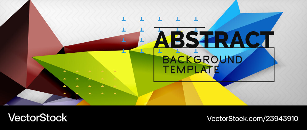 Triangles background techno template Royalty Free Vector