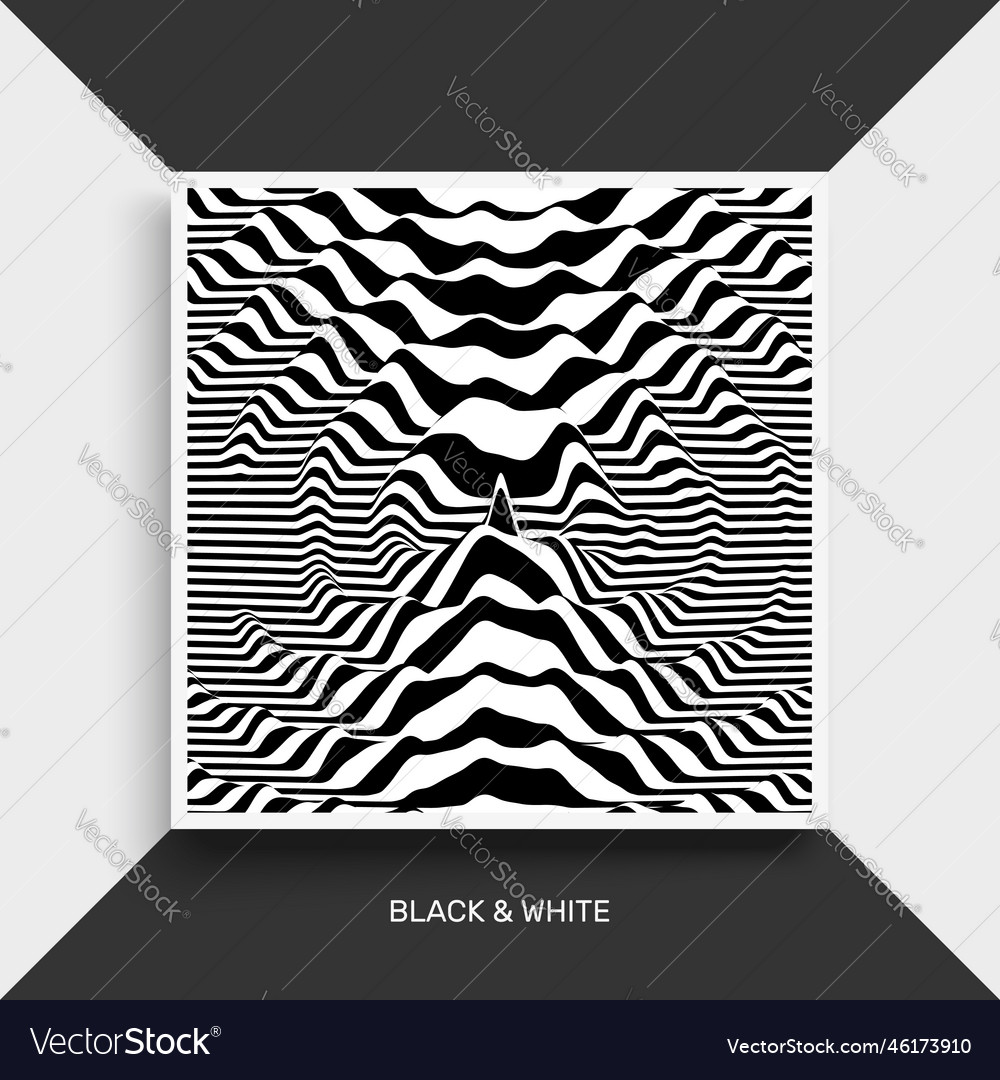 Waveform background surface distortion pattern Vector Image