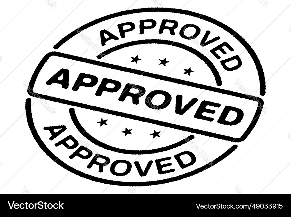Approved stamp round grunge sign Royalty Free Vector Image