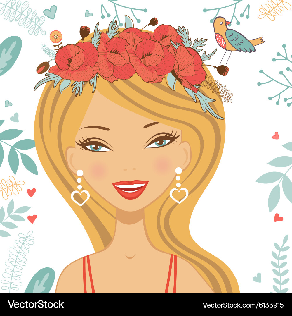 Beautiful young woman Royalty Free Vector Image
