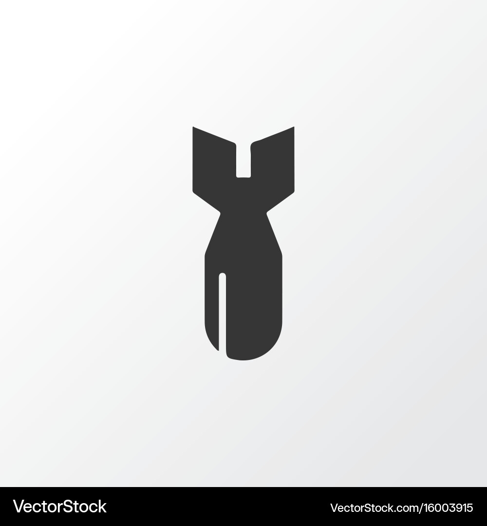 Bomb icon symbol premium quality isolated rocket Vector Image