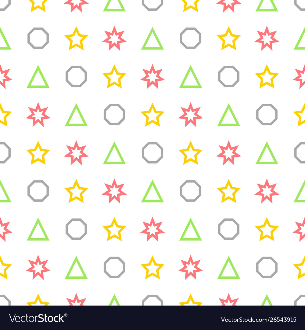 Geometric memphis seamless pattern use Royalty Free Vector Geometric memphis seamless pattern use Royalty Free Vector