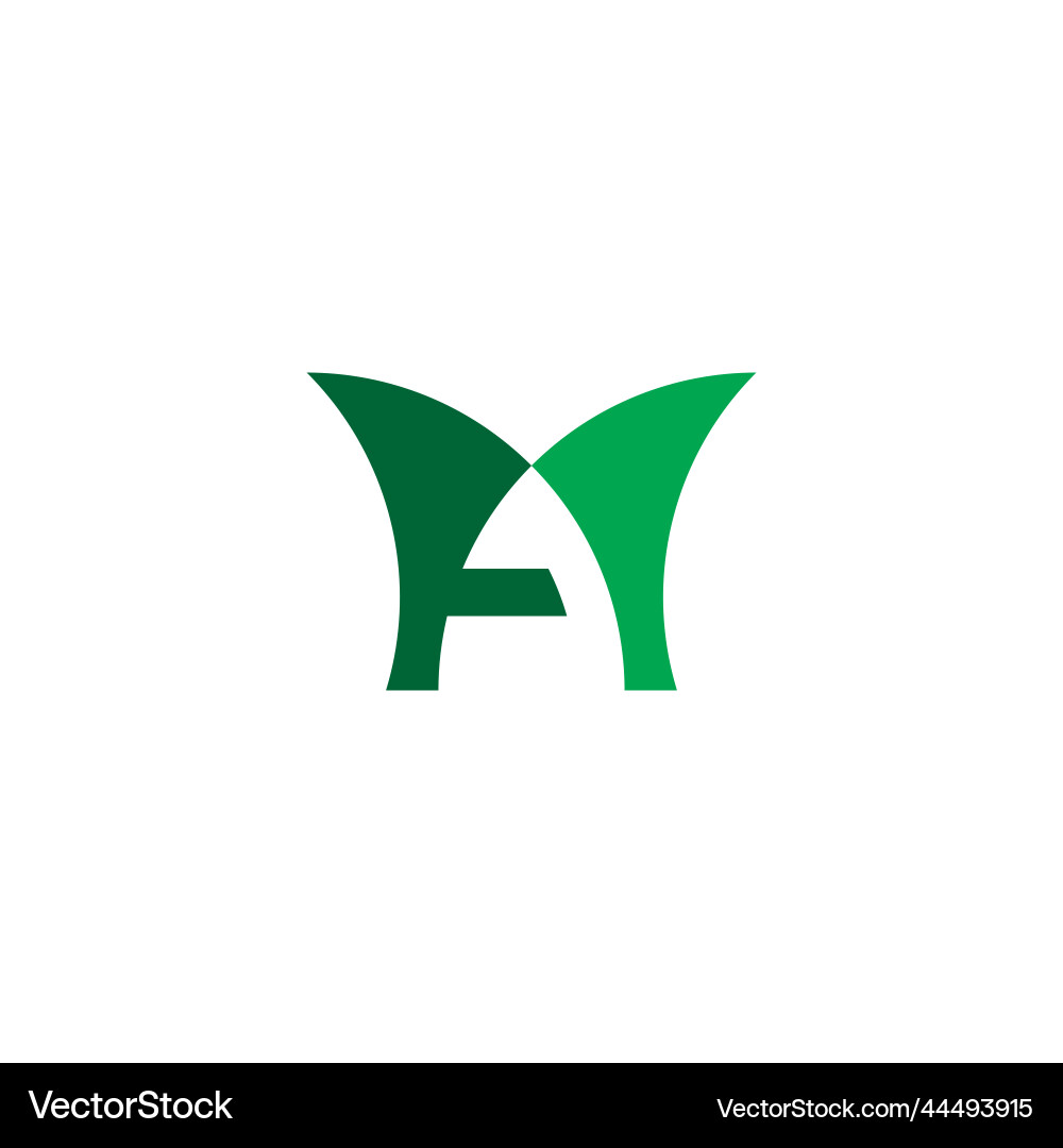 Green logo a letter icon symbol Royalty Free Vector Image