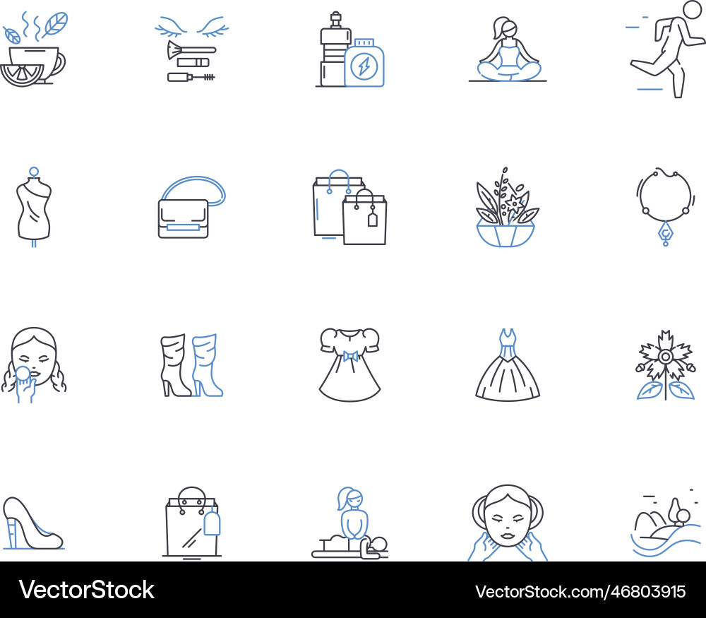 Inspiring art line icons collection creative Vector Image