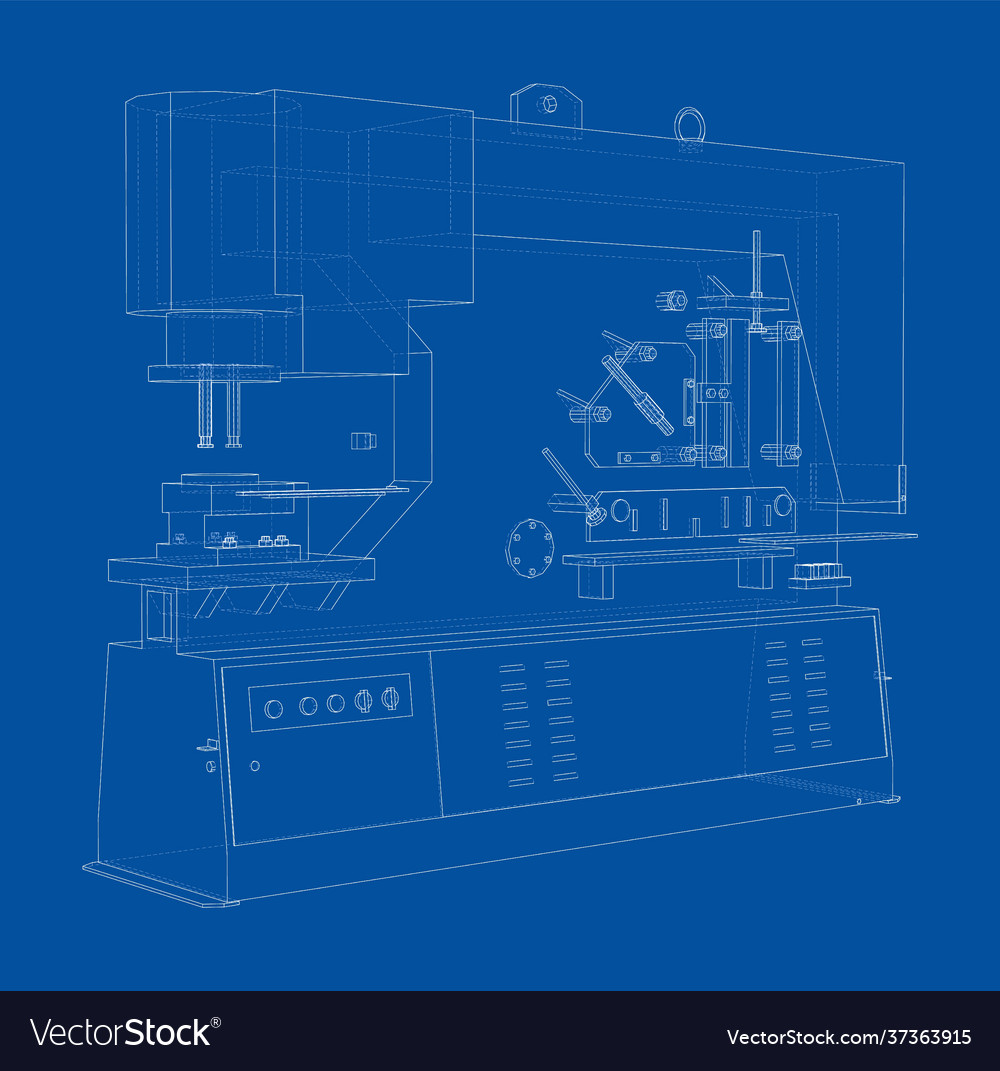 Metalworking cnc machine Royalty Free Vector Image