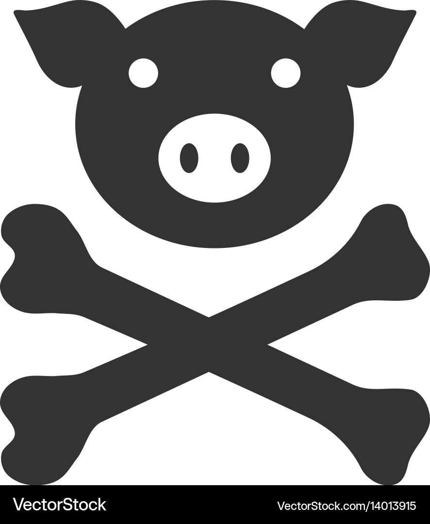 Cartoon Dead Pig