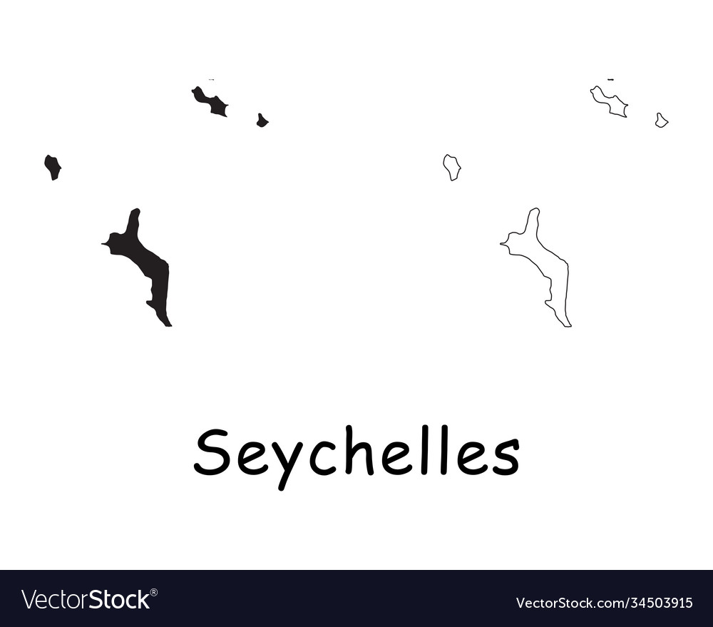 Seychelles map Royalty Free Vector Image - VectorStock