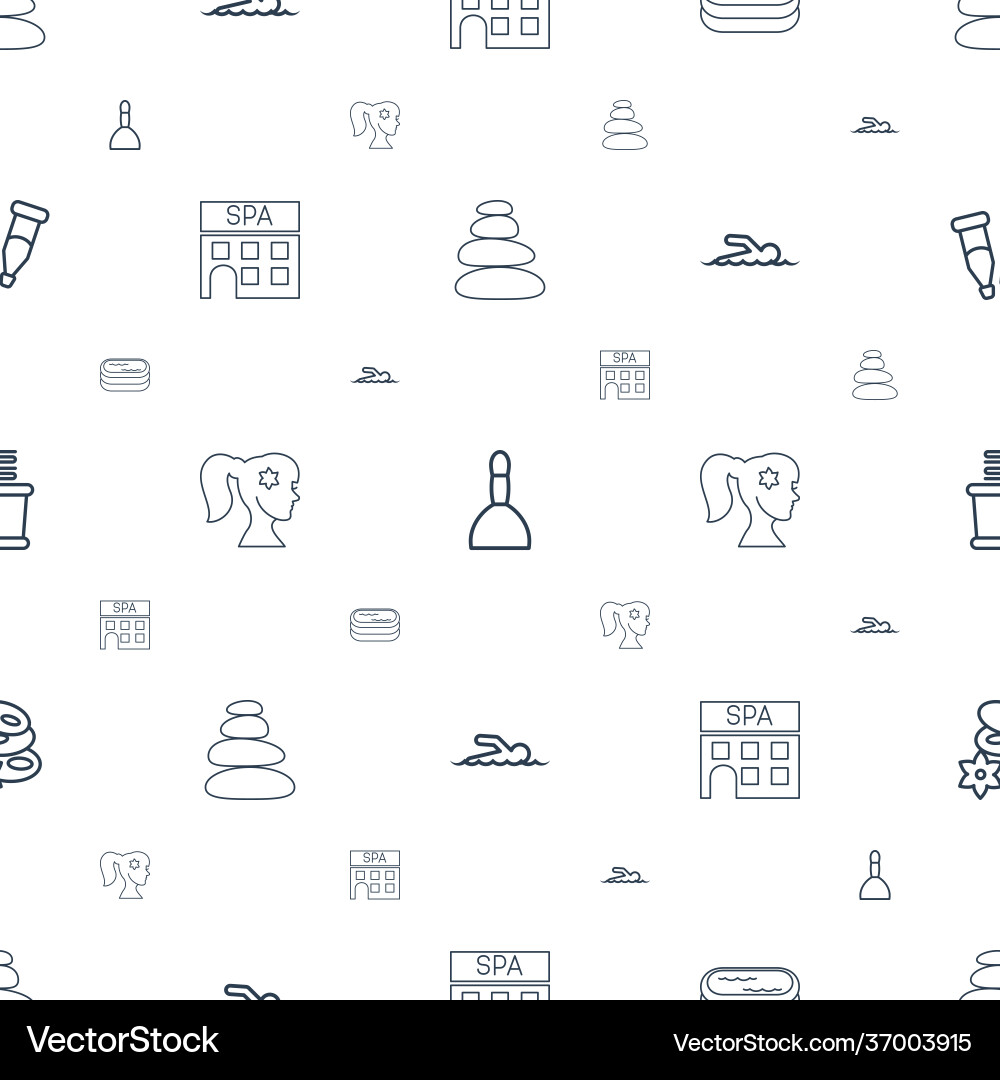 Spa icons pattern seamless white background Vector Image