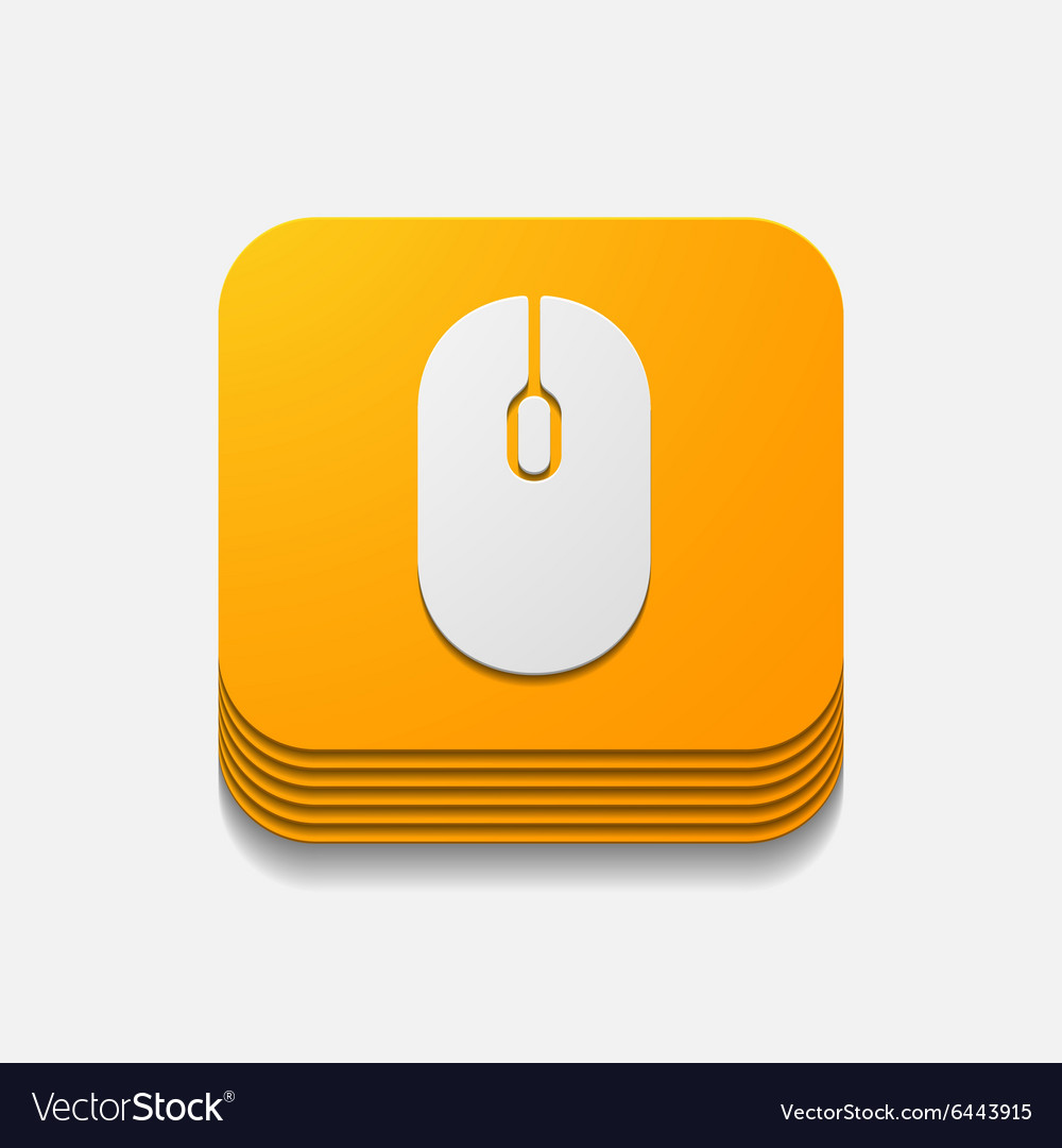 Square button mouse Royalty Free Vector Image - VectorStock