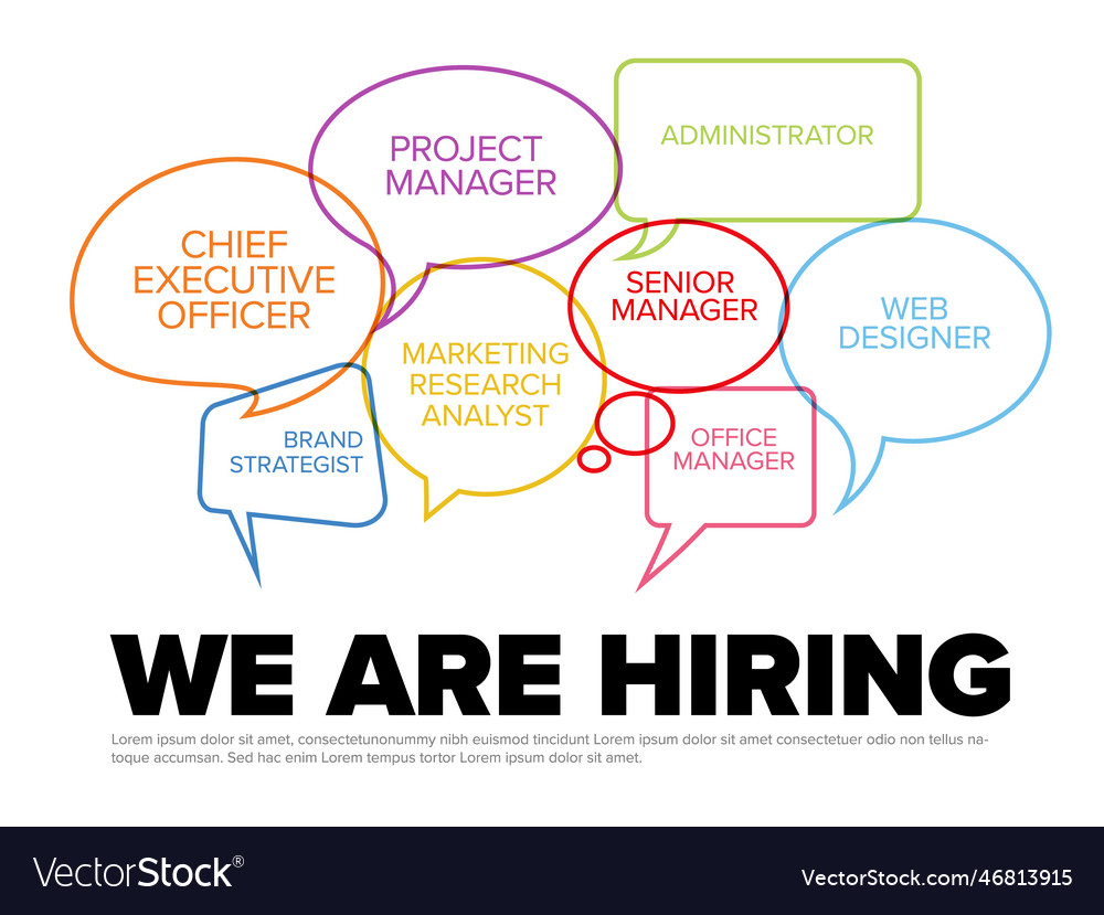 We are hiring minimalistic flyer template Vector Image