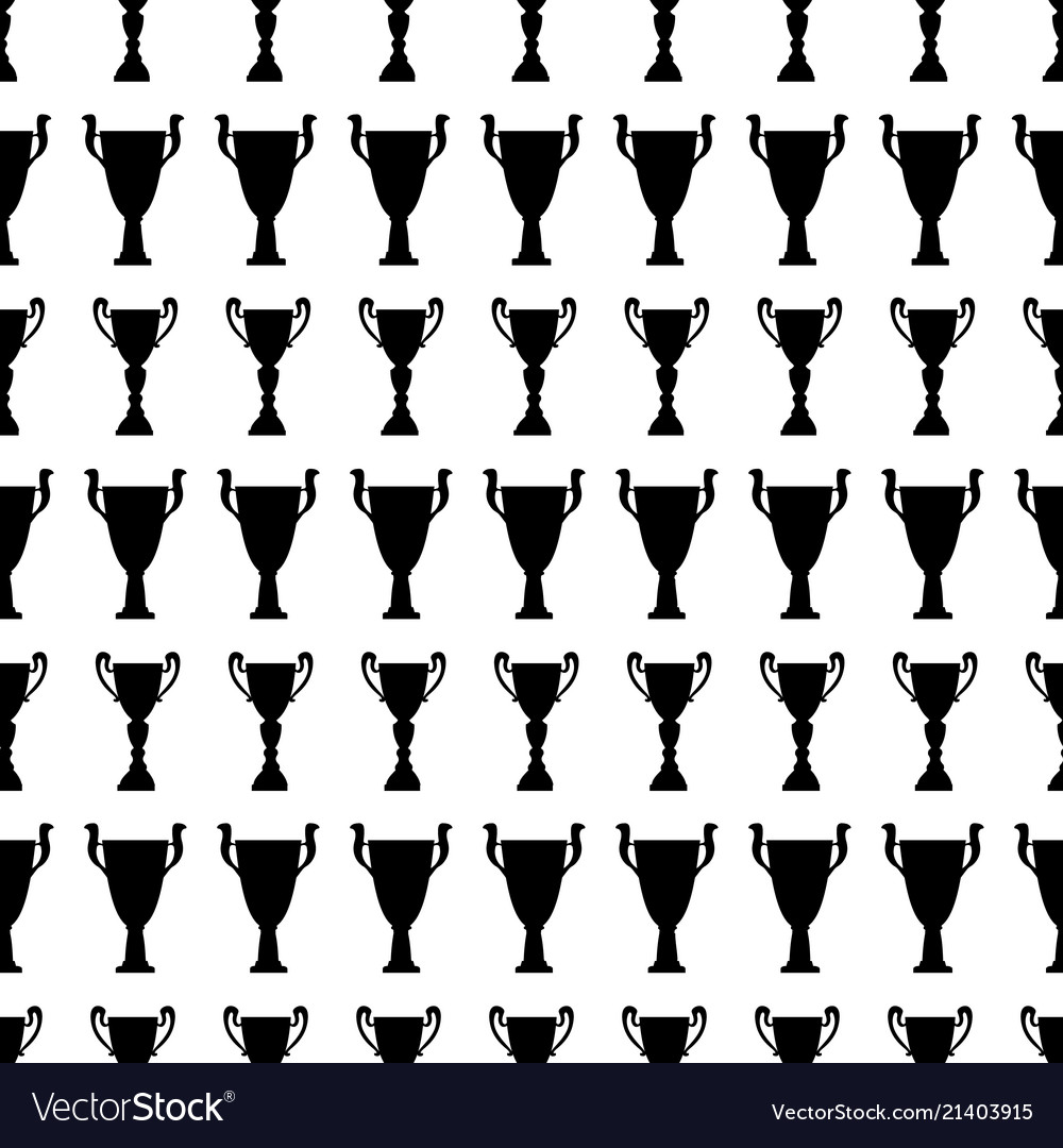 Winner trophy cup seamless pattern Royalty Free Vector Image