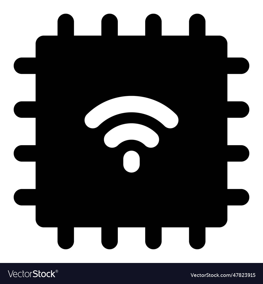 Wireless microchip a control unit for gadgets Vector Image