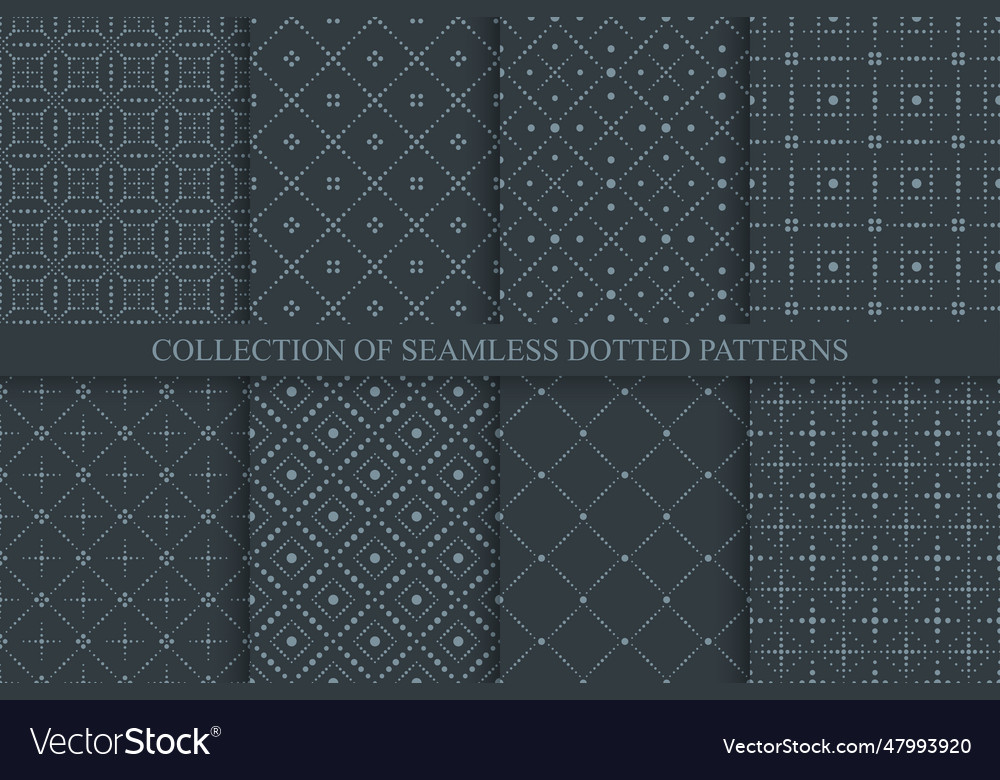 Collection of seamless dotted patterns Royalty Free Vector