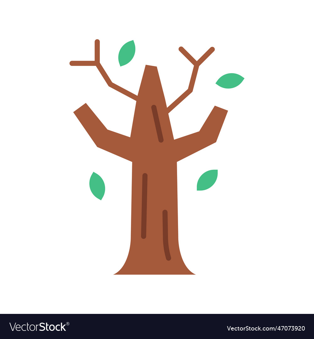 Deciduous tree icon image suitable Royalty Free Vector Image