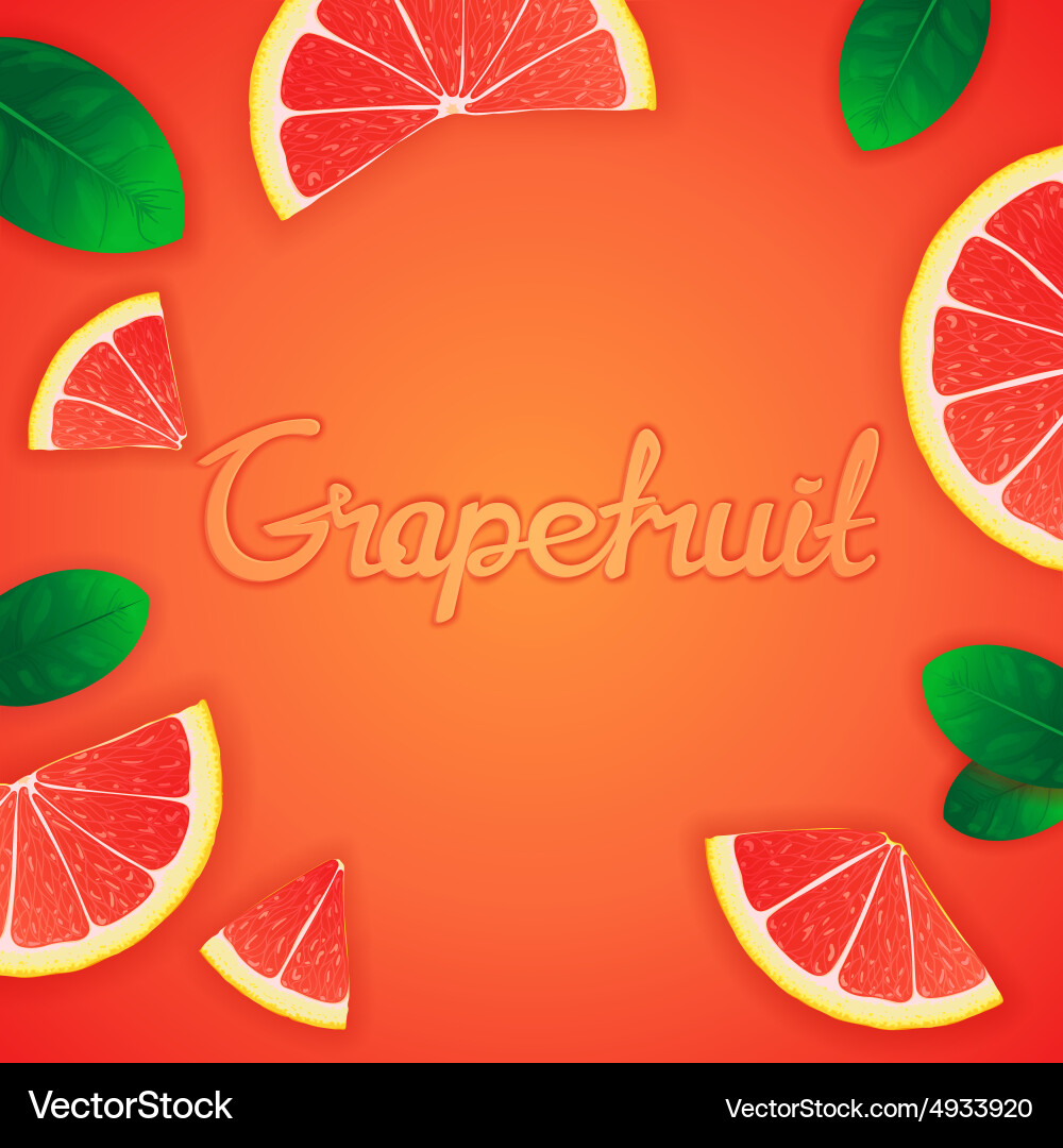 Fruity grapefruit background Royalty Free Vector Image