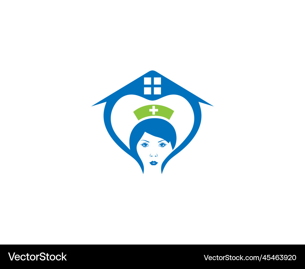 Medical nursing home logo design Royalty Free Vector Image