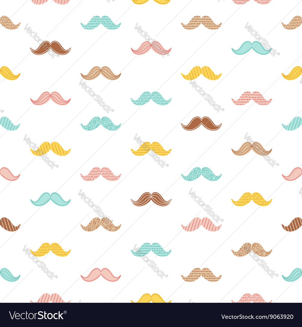 Mustache pattern Royalty Free Vector Image - VectorStock