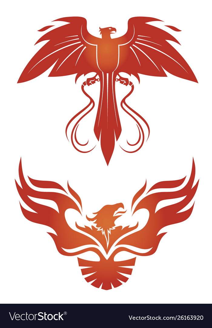 Phoenix emblems Royalty Free Vector Image - VectorStock