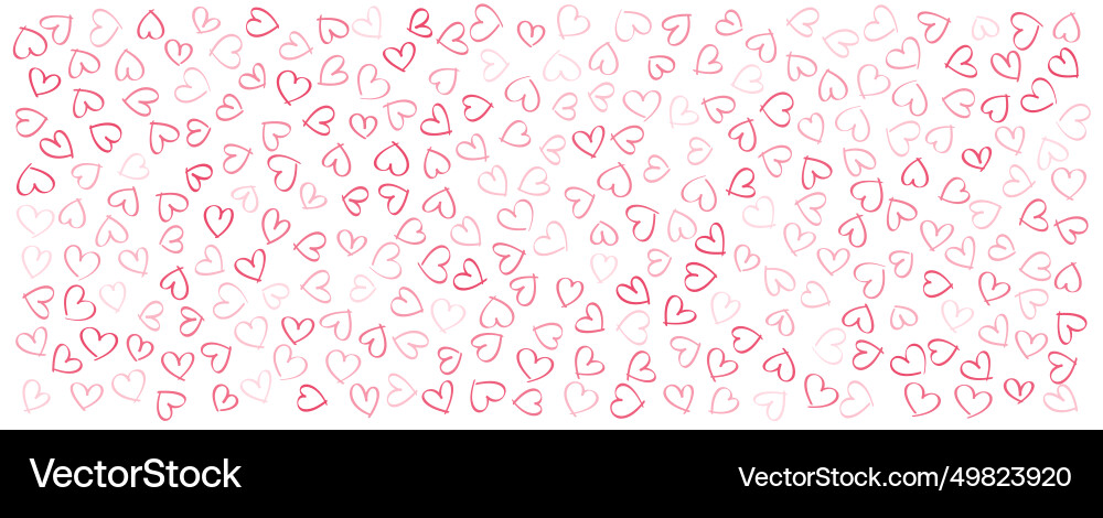 Pink love heart pattern valentines day holiday Vector Image