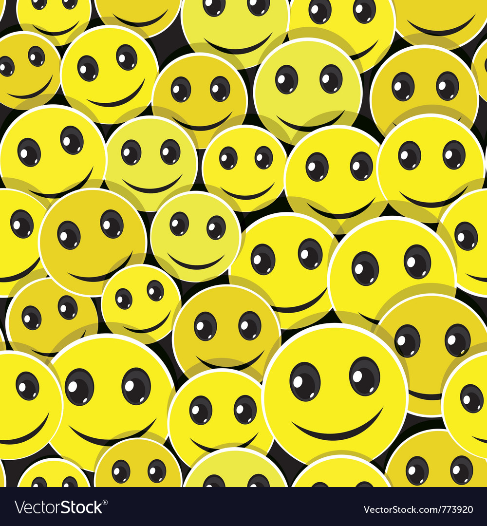Smile face pattern Royalty Free Vector Image - VectorStock