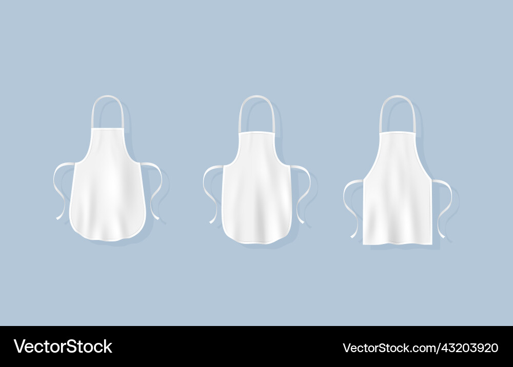 Template of white restaurant chef uniform apron Vector Image
