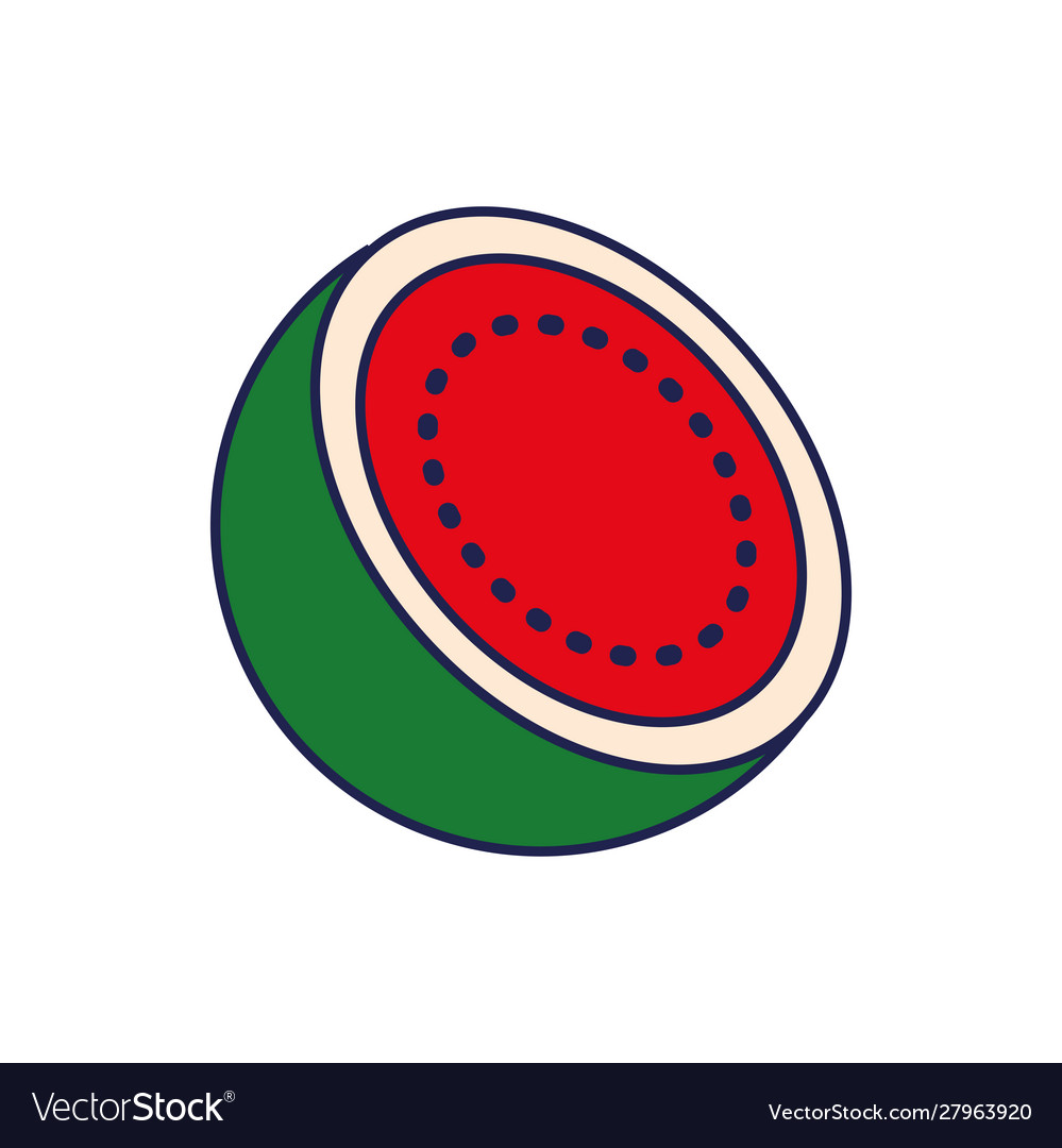 Watermelon fresh fruit healthy food icon Vector Image