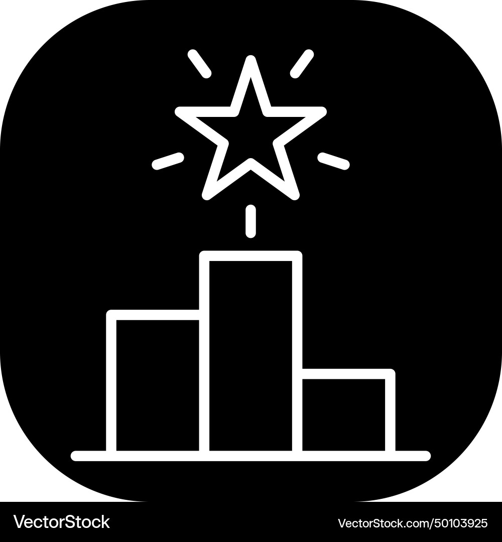 Achievement performance business icon with black Vector Image