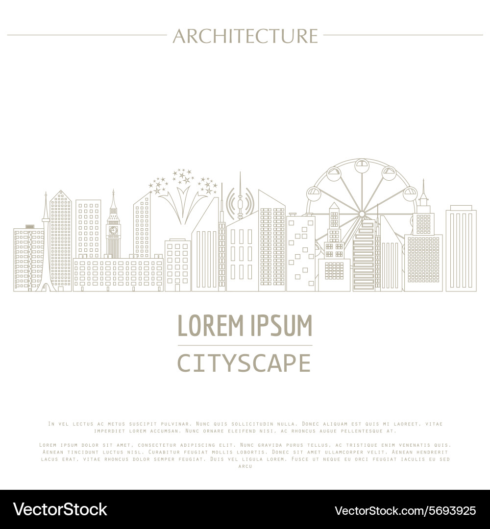 Cityscape graphic template modern city Royalty Free Vector