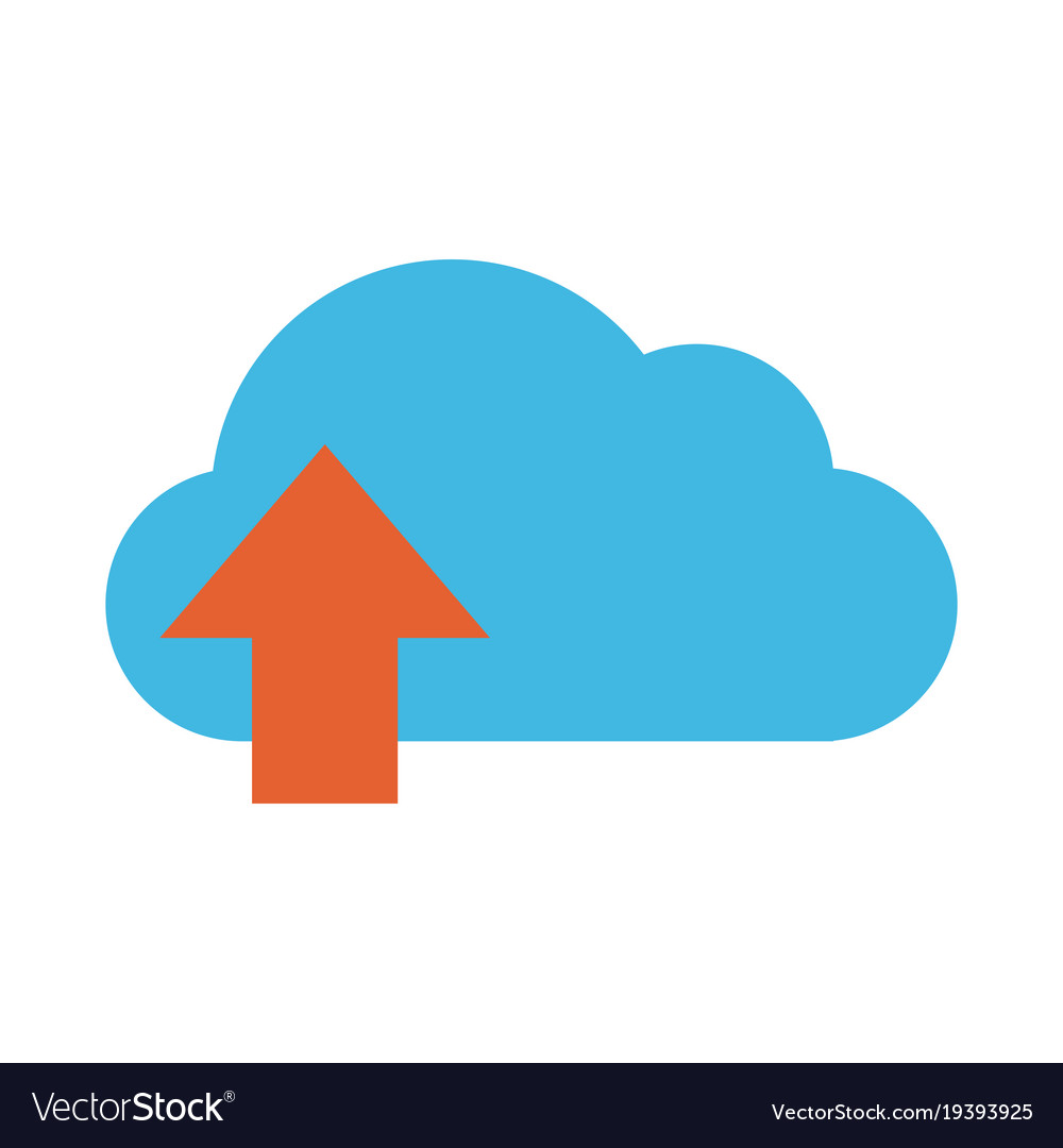 Cloud computing technology symbol Royalty Free Vector Image